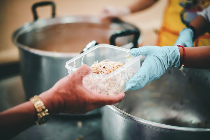 Donate To The Poor Homeless, Still Seen In Society : Concept Of Charity ...