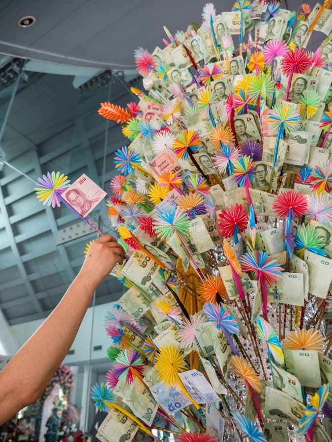 Donate money to make merit stock photo. Image of traditional - 79467610