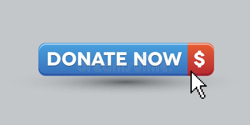 Donate Computer Key in Blue Showing Charity Stock Illustration ...
