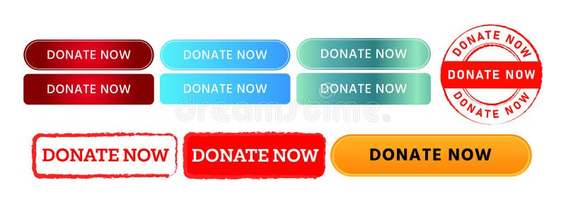 Donate Now Rectangle Circle Stamp and Button Sign for Help Contribute ...
