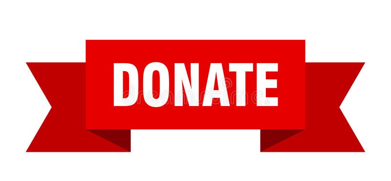 Donate ribbon. stock vector. Illustration of design - 153451126