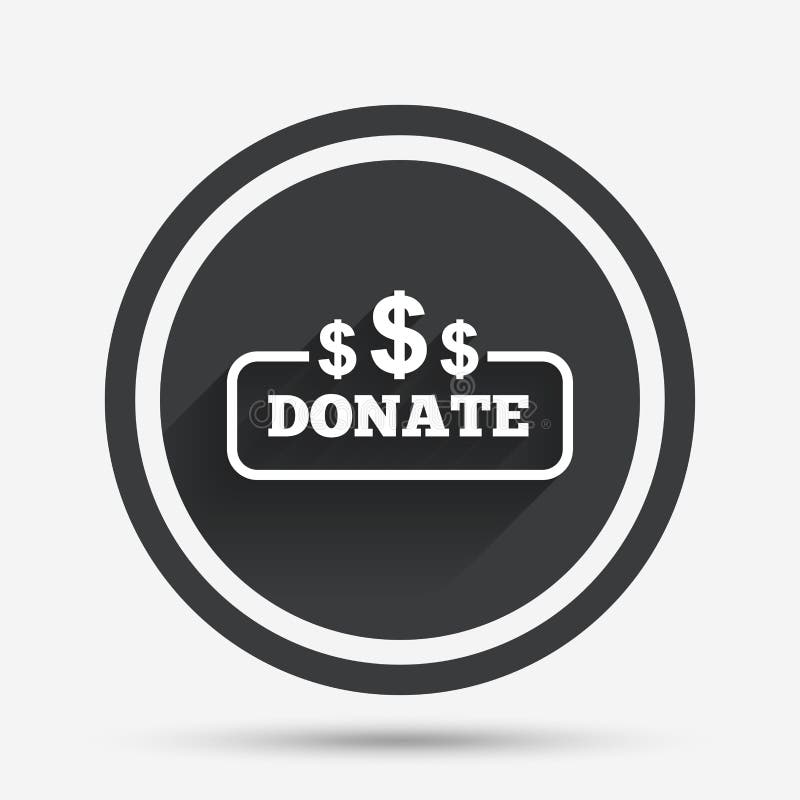 Donate Sign Icon. Dollar Usd Symbol Stock Vector - Illustration of ...