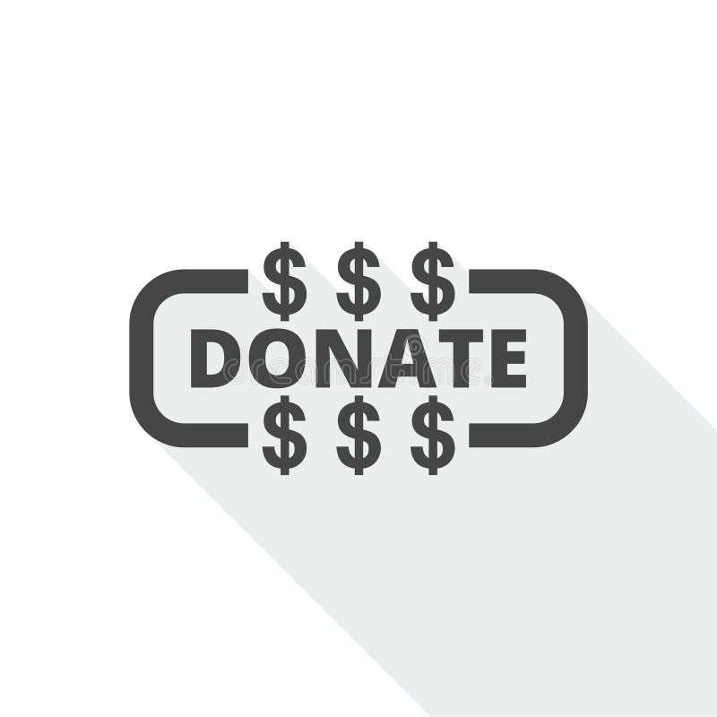 Donate sign icon stock illustration. Illustration of badge - 128042252