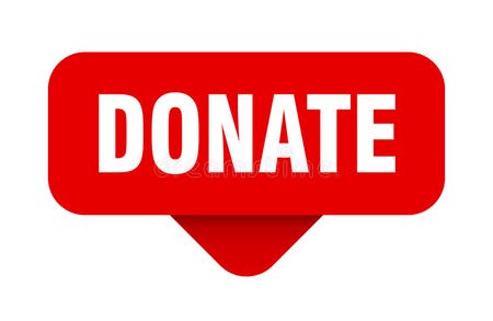 Donate Sticker. Donate Sign on Transparent Background Stock Vector ...