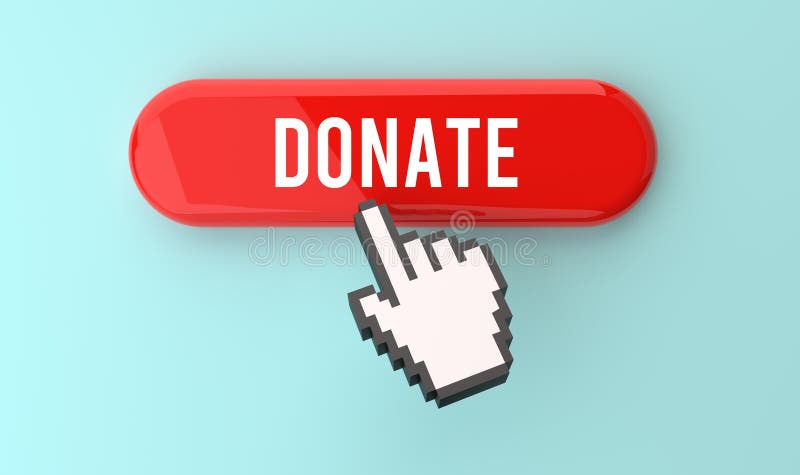Donate Text on Web Button, Pixel Clickable Interface, Web Banner ...