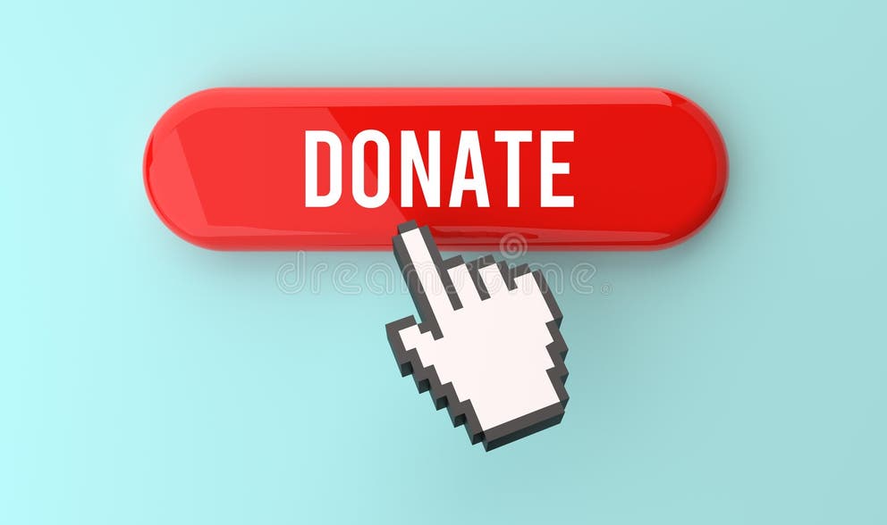 Donate Text on Web Button, Pixel Clickable Interface, Web Banner ...
