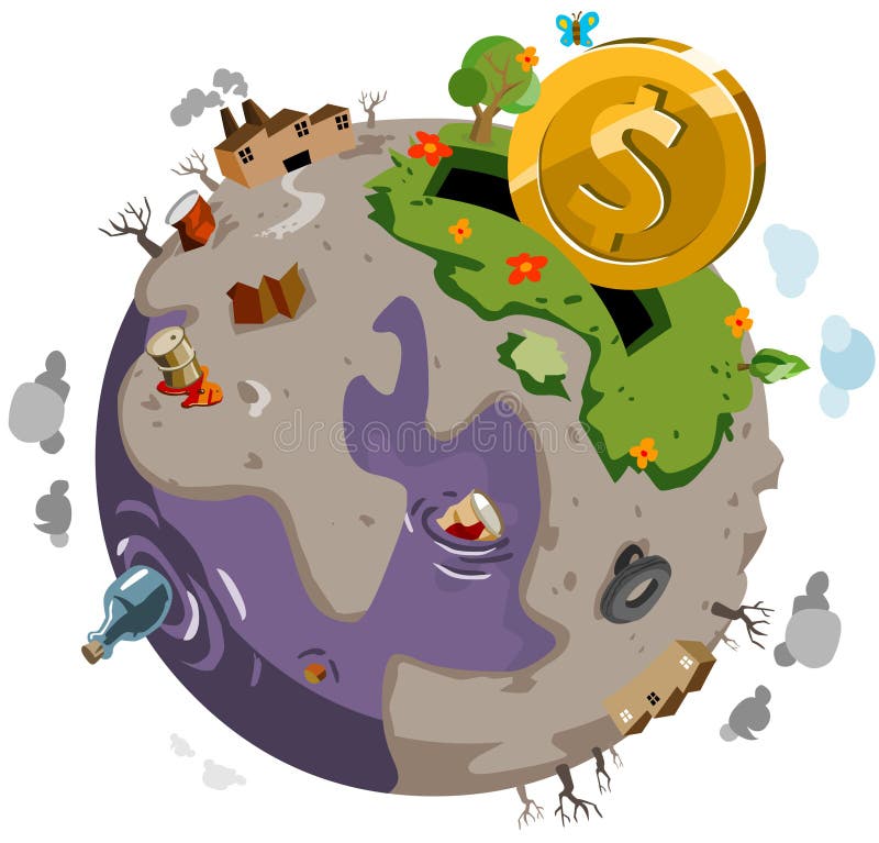 Sick Earth stock vector. Illustration of cartoon, country - 3341867