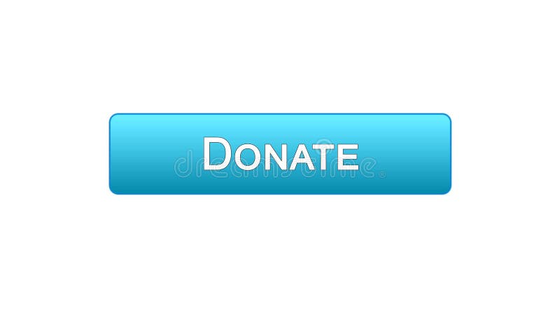 Donate Web Interface Button Blue Color, Social Support, Fundraising ...