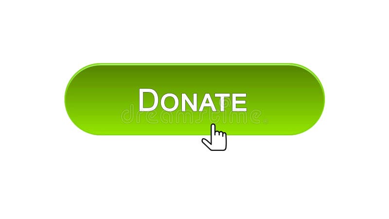 Donate with Cursor Button Neon Icon. Internet Icon. Pointer Click Icon ...