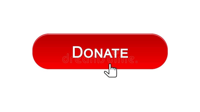 Donate with Cursor Button Neon Icon. Internet Icon. Pointer Click Icon. Vector Stock ...