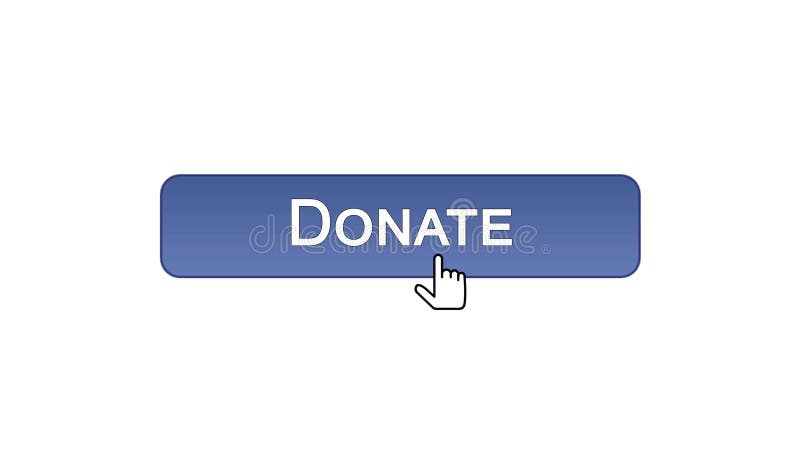 Donate with Cursor Button Neon Icon. Internet Icon. Pointer Click Icon. Vector Stock ...