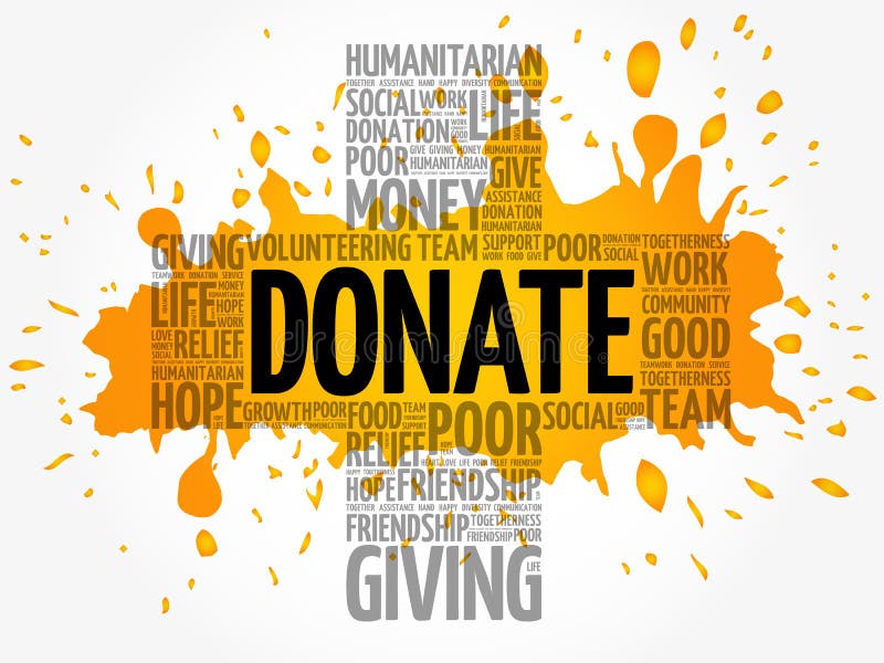 Donate word clouds concept stock illustration. Illustration of give ...