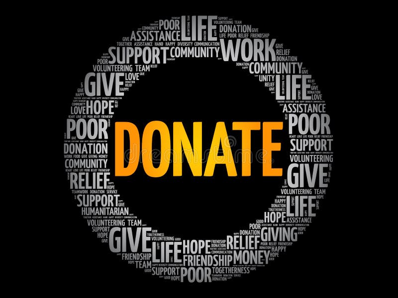 Donate word clouds concept stock illustration. Illustration of give ...