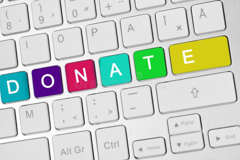 Donate Word on Computer Keyboard Stock Image - Image of help, kindness ...