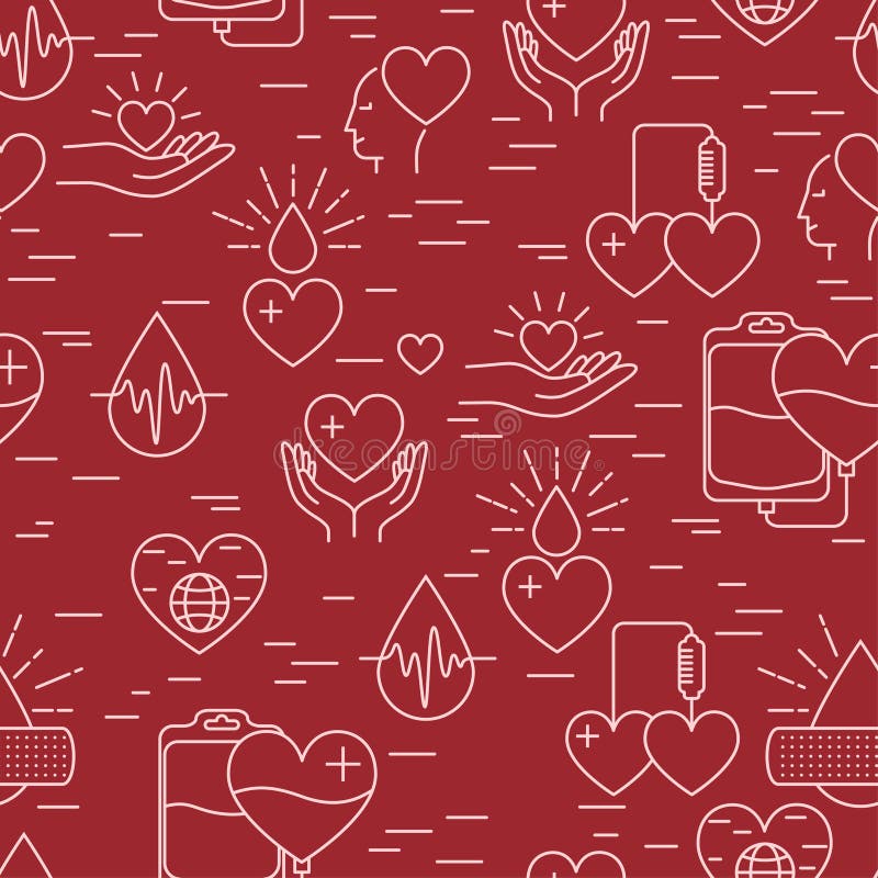 Donation Blood pattern stock vector. Illustration of symbol - 148220228