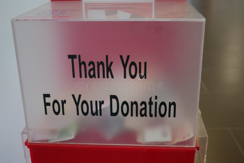 Donation Box Encouraging Community Support and Generosity Stock Image ...