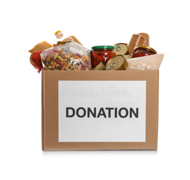 Donation Box Full of Different Products Stock Image - Image of object ...