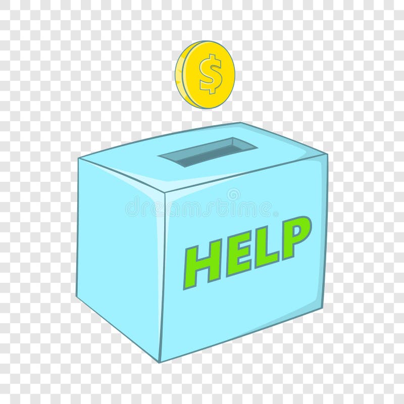 Donation Box Icon, Cartoon Style Stock Vector - Illustration of green ...
