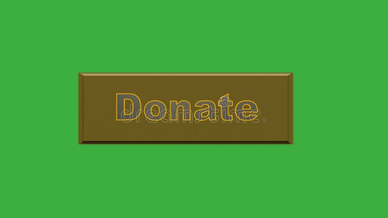 Donation Golden Button. Donate Icon on the Green Screen Stock Video ...