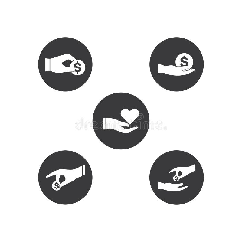 Donation icon stock vector. Illustration of donating - 211840830