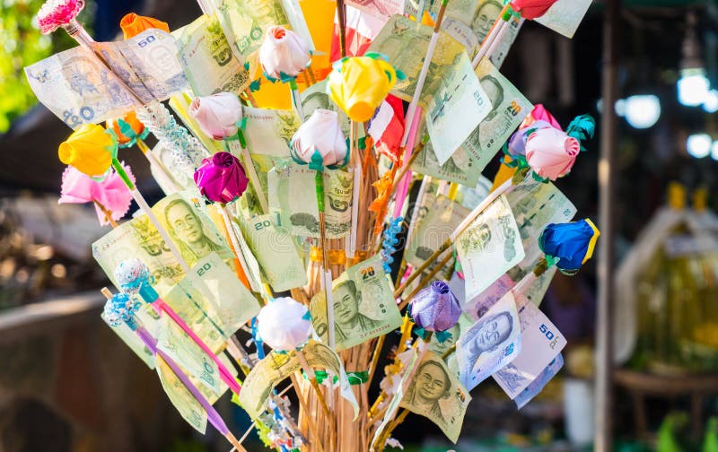 Donation Merit Money Tree stock photo. Image of colorful - 76378960