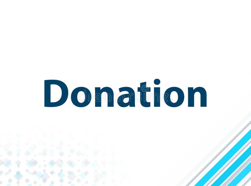 Donation Modern Flat Design Blue Abstract Background Stock Illustration ...