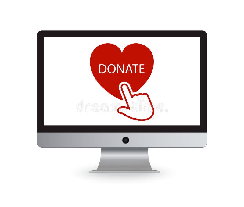 Donation by Online Payments. Isolated Monoblock with Quick Online ...