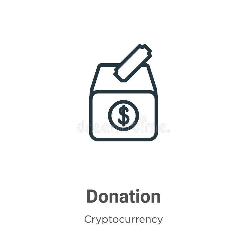 Donation Outline Vector Icon. Thin Line Black Donation Icon, Flat ...