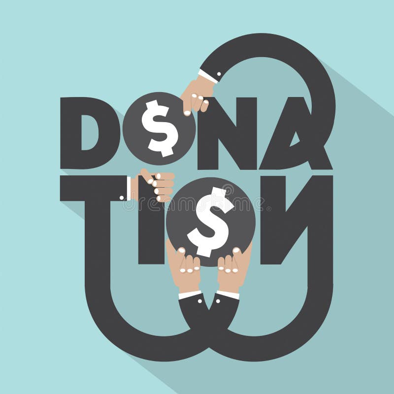 Donation Typography Design. Stock Vector - Illustration of graphic ...