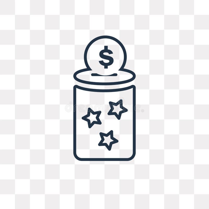 Donation Vector Icon Isolated on Transparent Background, Linear Stock ...