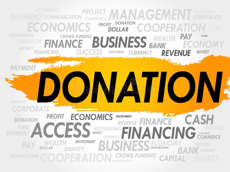 DONATION word cloud stock illustration. Illustration of finance - 200290473
