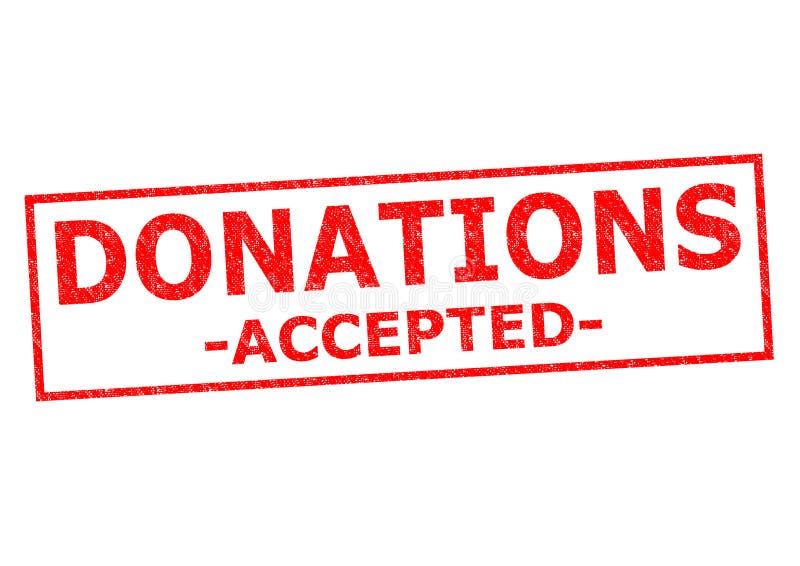 Donations accepted stock illustration. Illustration of charity - 87996275