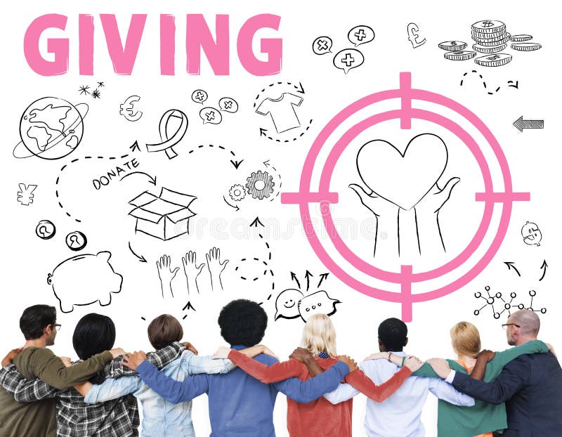 Donations Foundation Giving Help Welfare Charity Concept Stock Photo ...