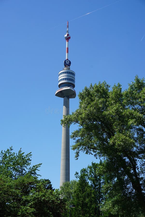 Donauturm, the Danube Tower in Vienna, Austria Editorial Image - Image ...