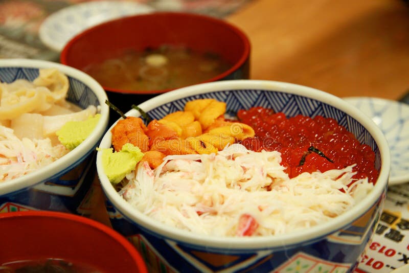 Donburi stock image. Image of lunch, fishes, seafood - 27960707