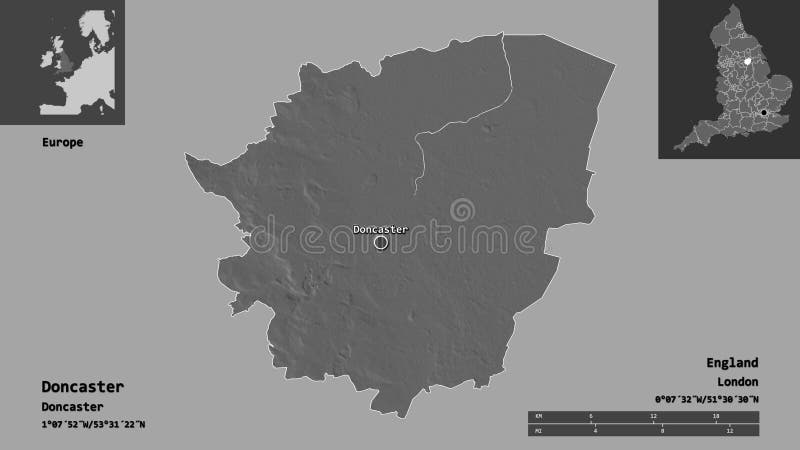 Doncaster, Administrative County of England,. Previews. Bilevel Stock ...