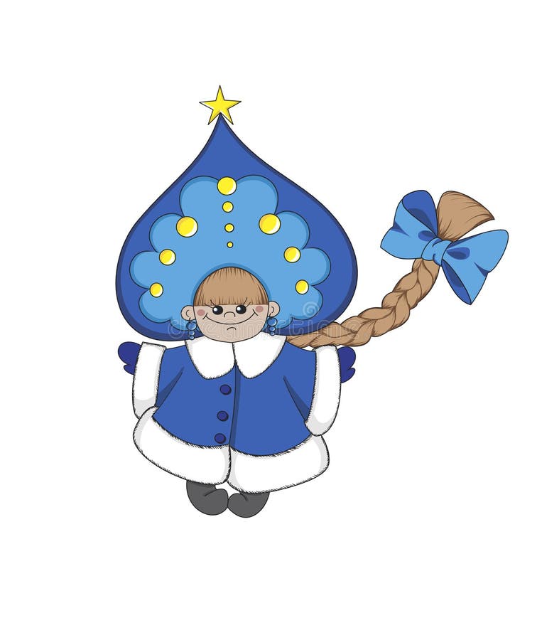 Doncella de la nieve stock de ilustración. Ilustración de muchacha ...