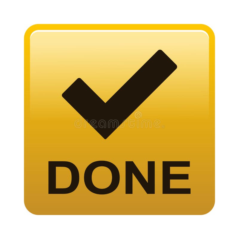 Done button stock vector. Illustration of button, concept - 149087760