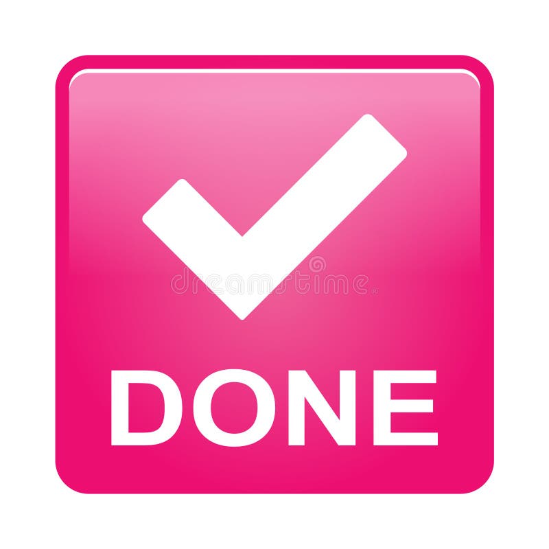 Done button stock vector. Illustration of button, concept - 149087760