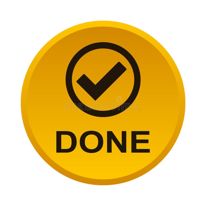 Done button stock vector. Illustration of education - 149093988