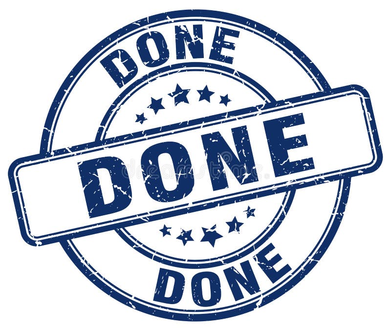 Job done blue stamp stock vector. Illustration of grunge - 119411552