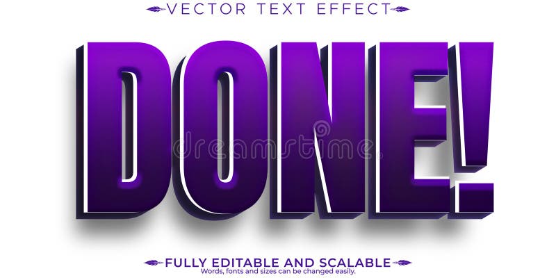 Done Bold Text Effect, Editable Modern Lettering Typography Font Style ...