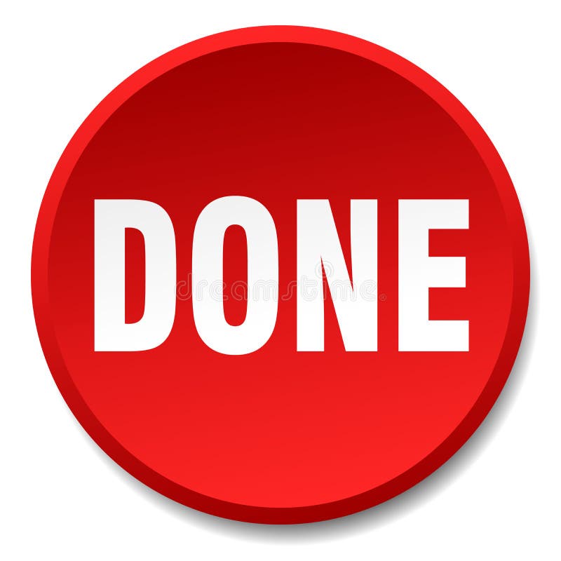 Job done button stock vector. Illustration of blue, template - 119893997