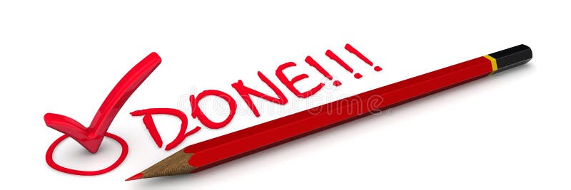Got It Done Check Mark Box Finished Task Job Complete Stock ...