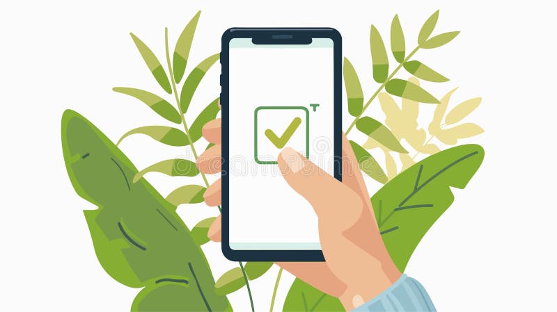 A "done" Checkmark on a Mobile Smart Phone Screen, Indicating Task ...