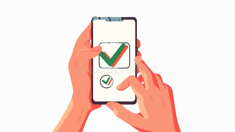 A "done" Checkmark on a Mobile Smart Phone Screen, Indicating Task ...