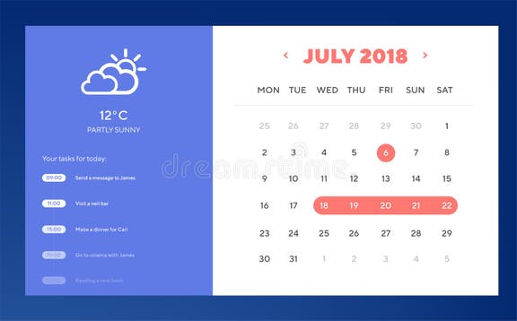 Planner Widget Stock Illustrations – 263 Planner Widget Stock ...