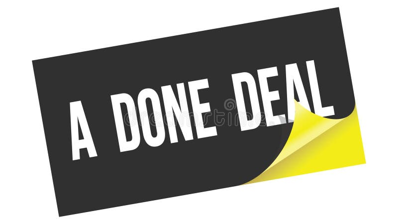 A DONE DEAL Text on Red Grungy Vintage Stamp Stock Illustration ...