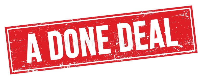 A DONE DEAL Text Written in a Red Speech Bubble Stock Illustration ...