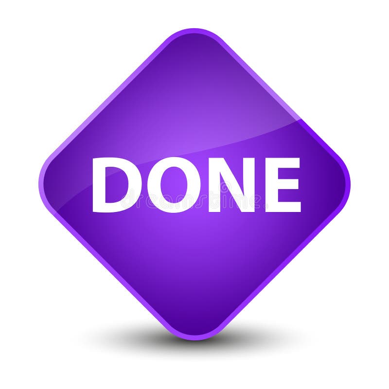 Done purple square button stock illustration. Illustration of word ...